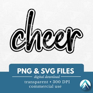 Cheer Digital Download, PNG and SVG Background, Transparent Background ...