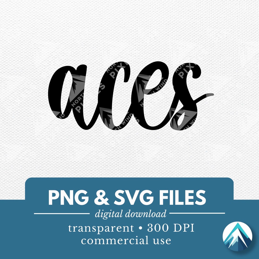 Aces Digital Download, PNG and SVG Files, Clipart With Transparent ...