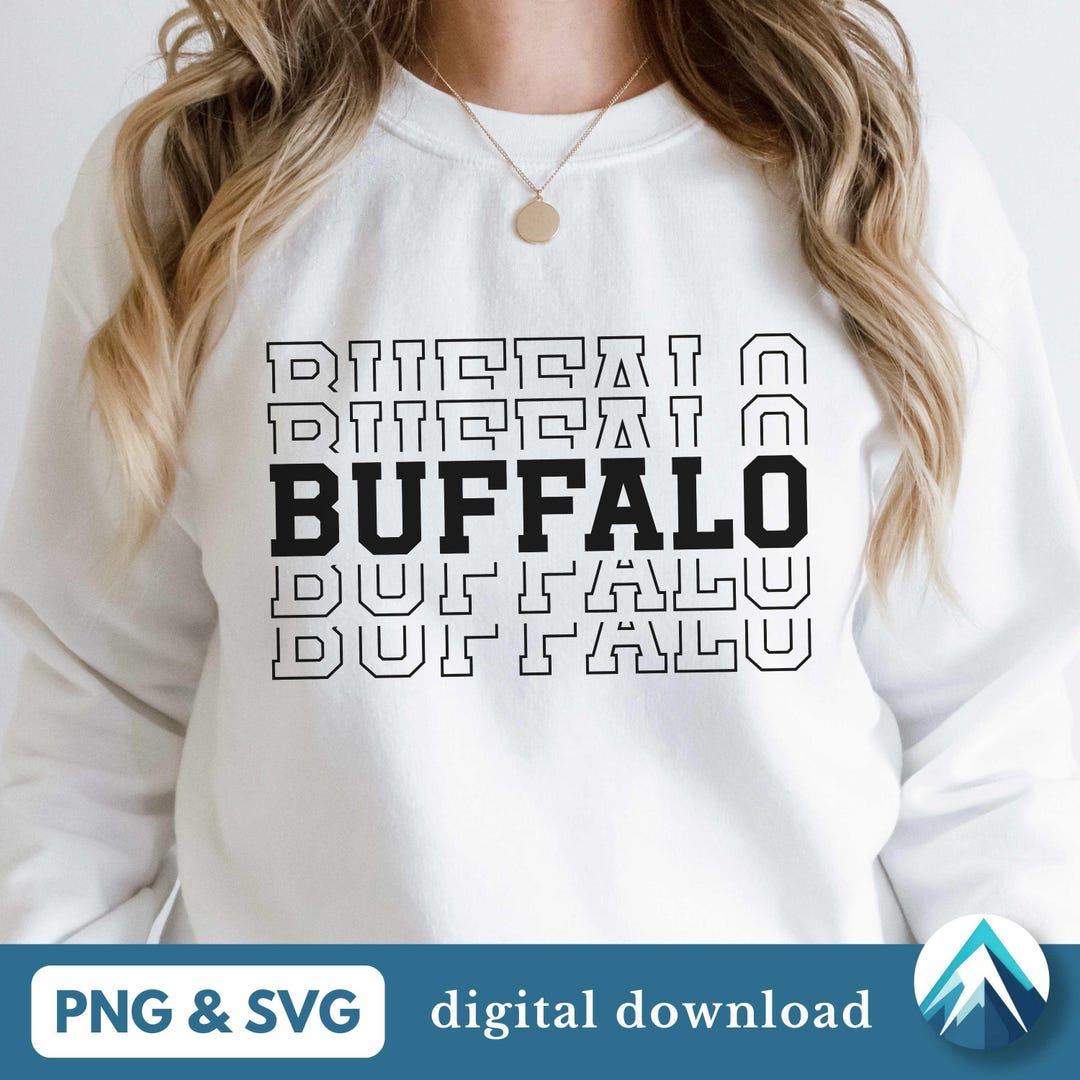 Buffalo Digital Download, PNG and SVG Files, Transparent Background ...