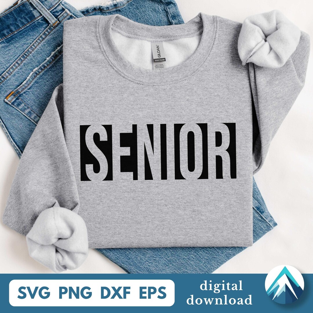 Stencil Senior Digital Download, Svg Png Dxf Eps Files, Transparent ...