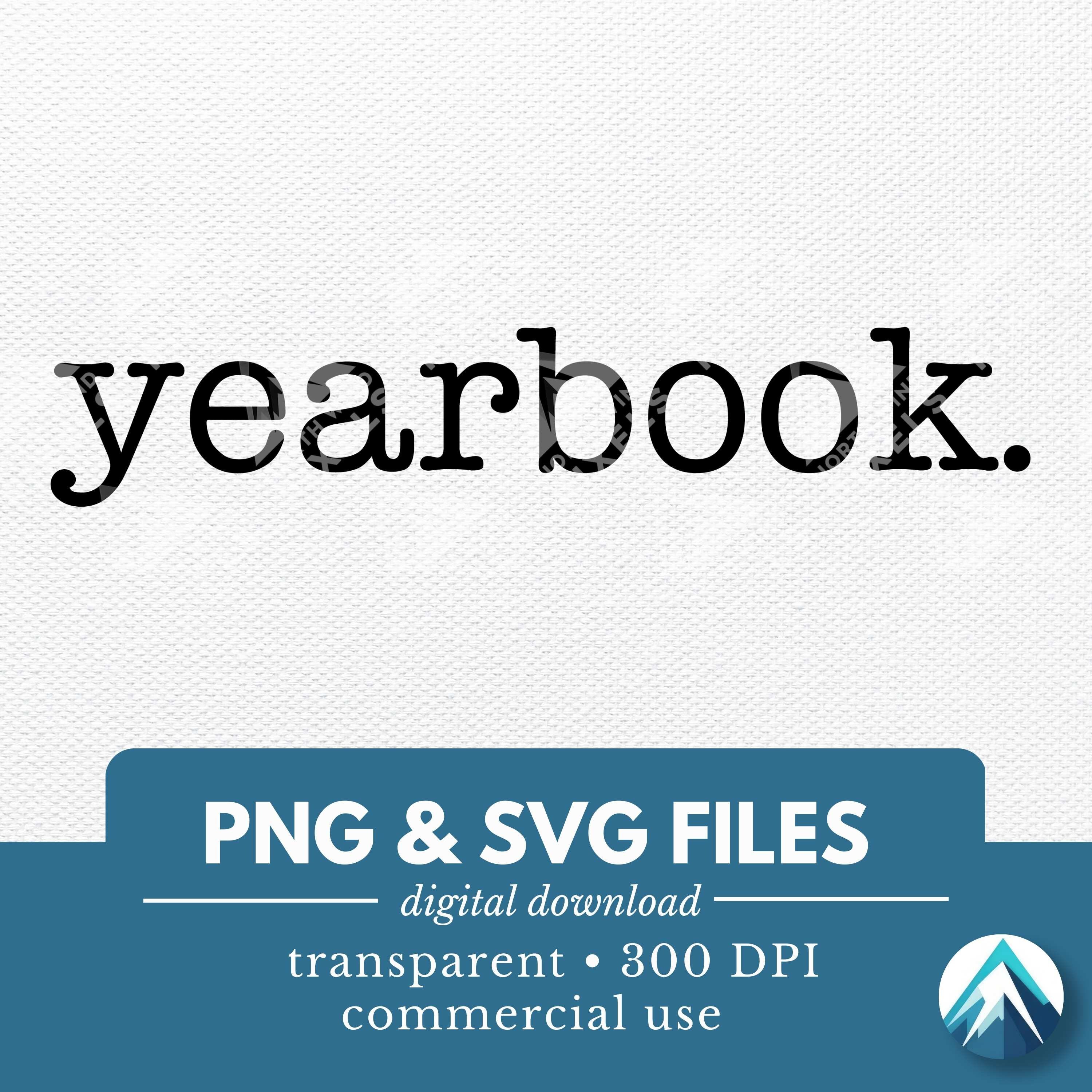 Yearbook Digital Download, PNG and SVG Files, Transparent Background ...
