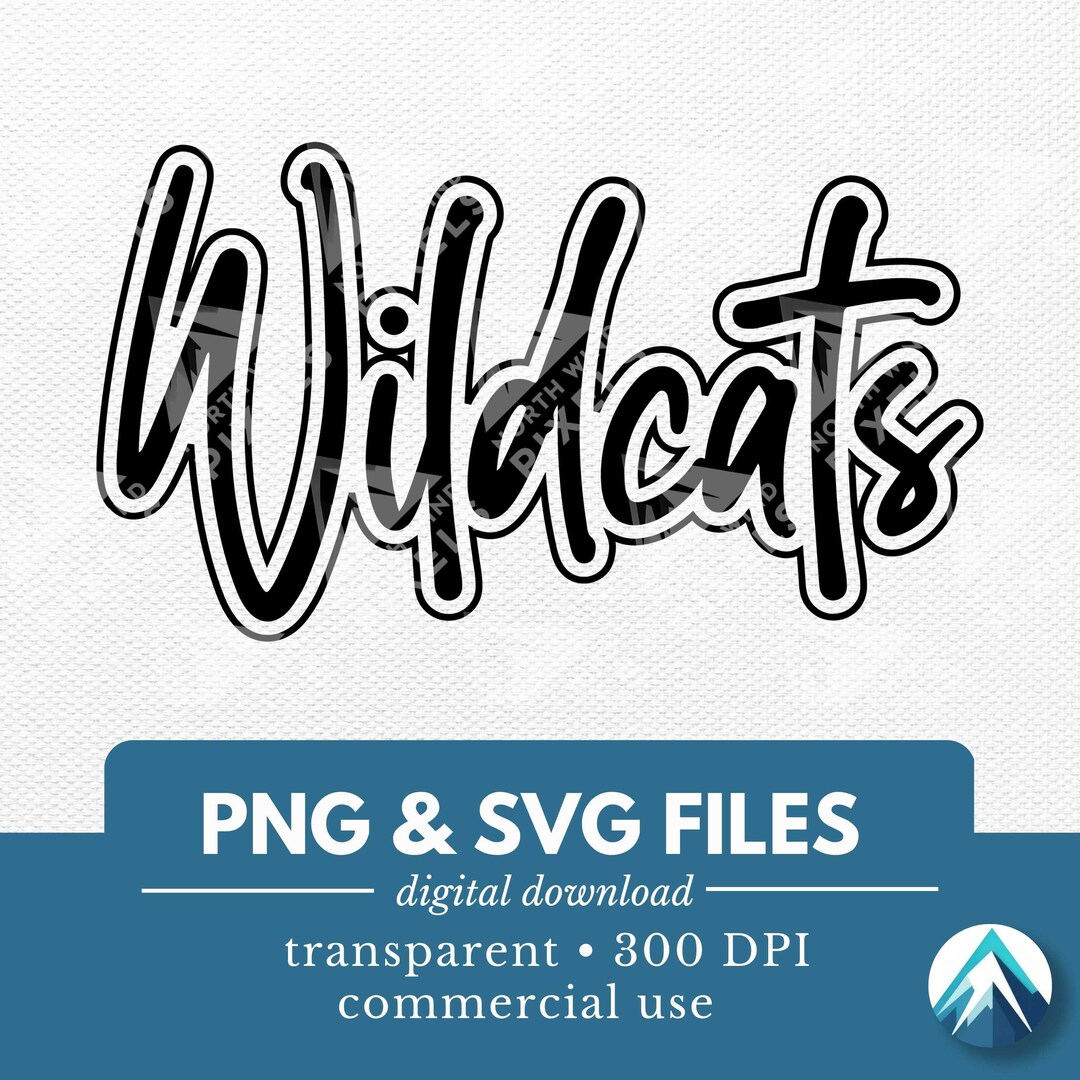 Wildcats Digital Download, PNG and SVG Files, Clipart With Transparent ...