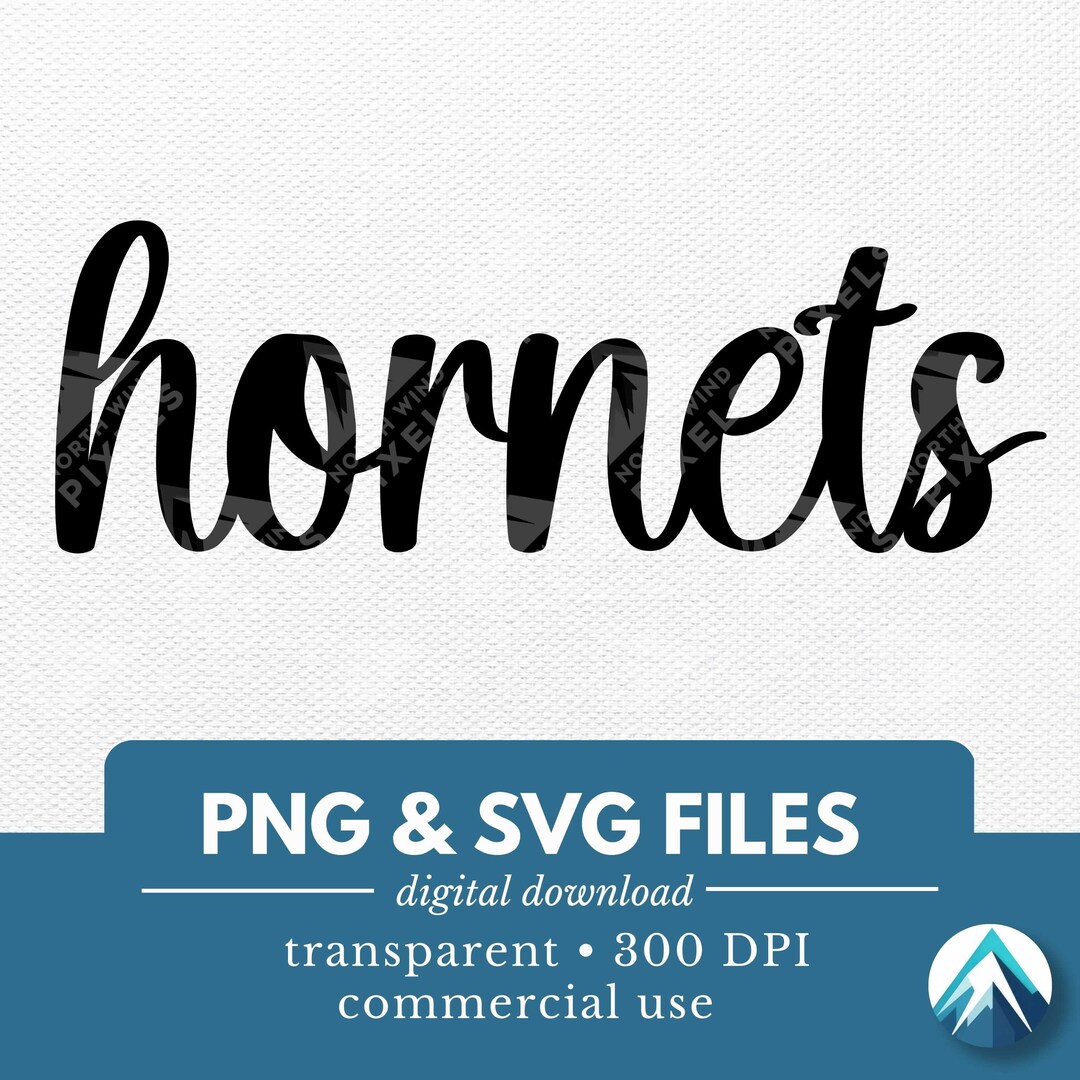 Hornets Digital Download, PNG and SVG Files, Clipart With Transparent ...