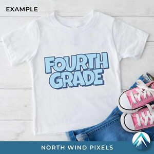 Fourth Grade Digital Download, Svg Png Dxf Eps, Transparent, Cartoon ...