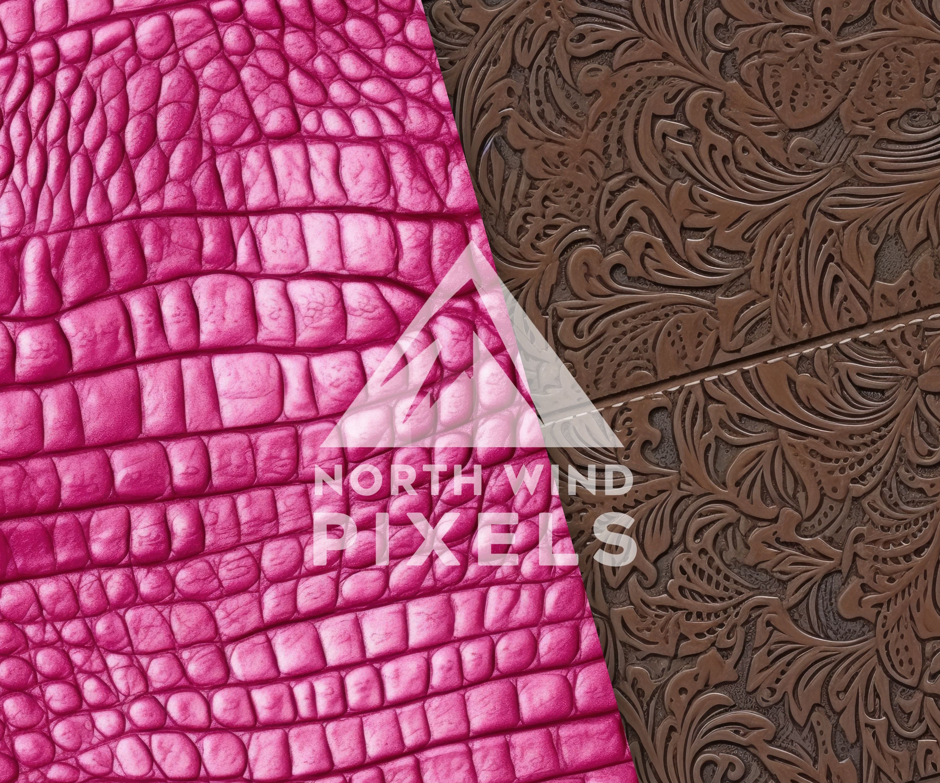 12 Pink Cowgirl Texture Digital Papers, Seamless, 12x12, Pink and Brown ...