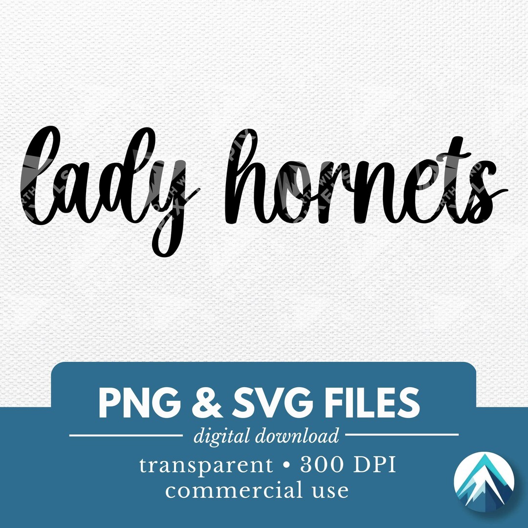Lady Hornets Digital Download, PNG and SVG File, Transparent Background ...