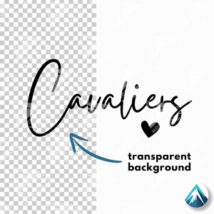 Cavaliers Digital Download, PNG and SVG Files, Small Heart, Transparent ...