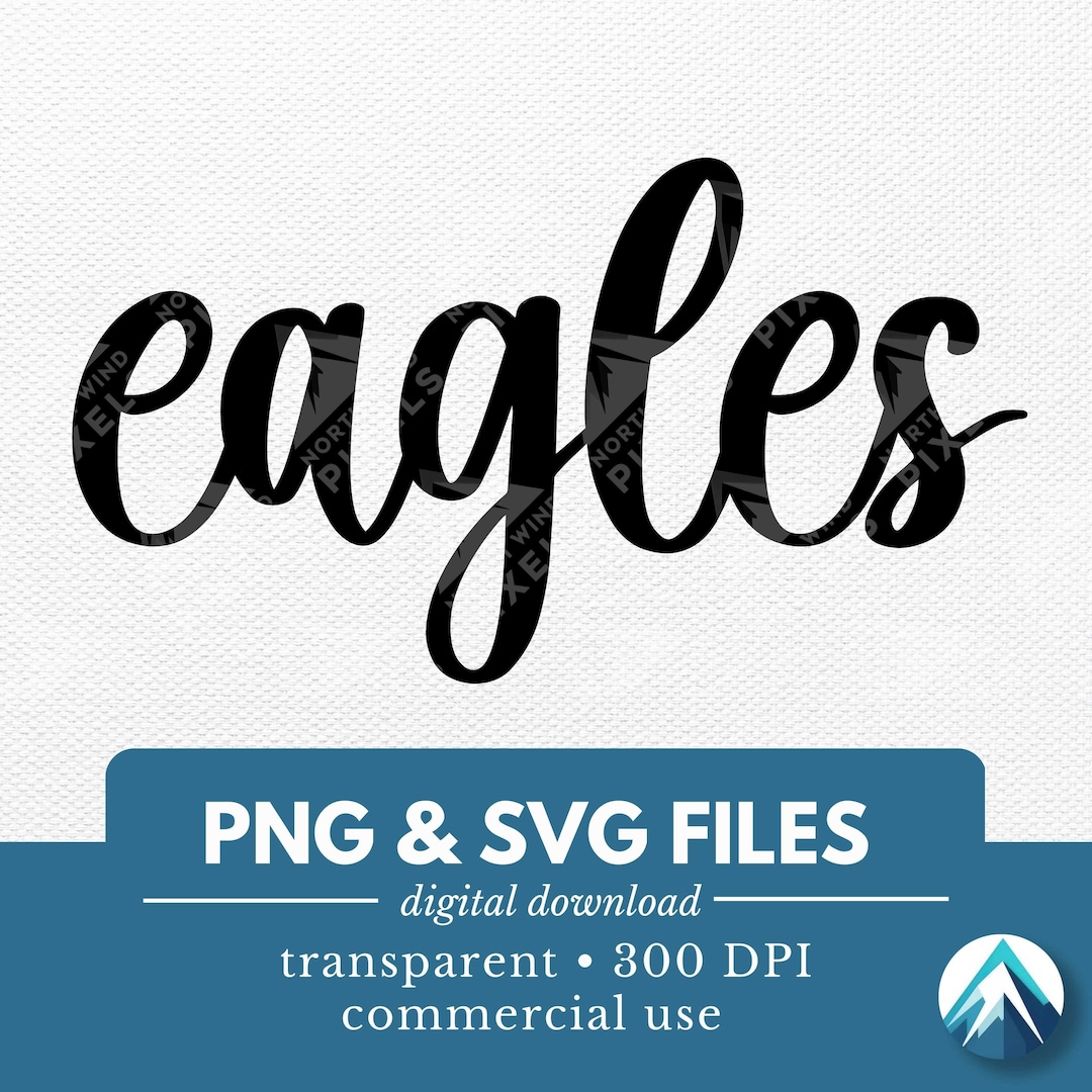 Eagles Digital Download, PNG and SVG Files, Transparent Background ...