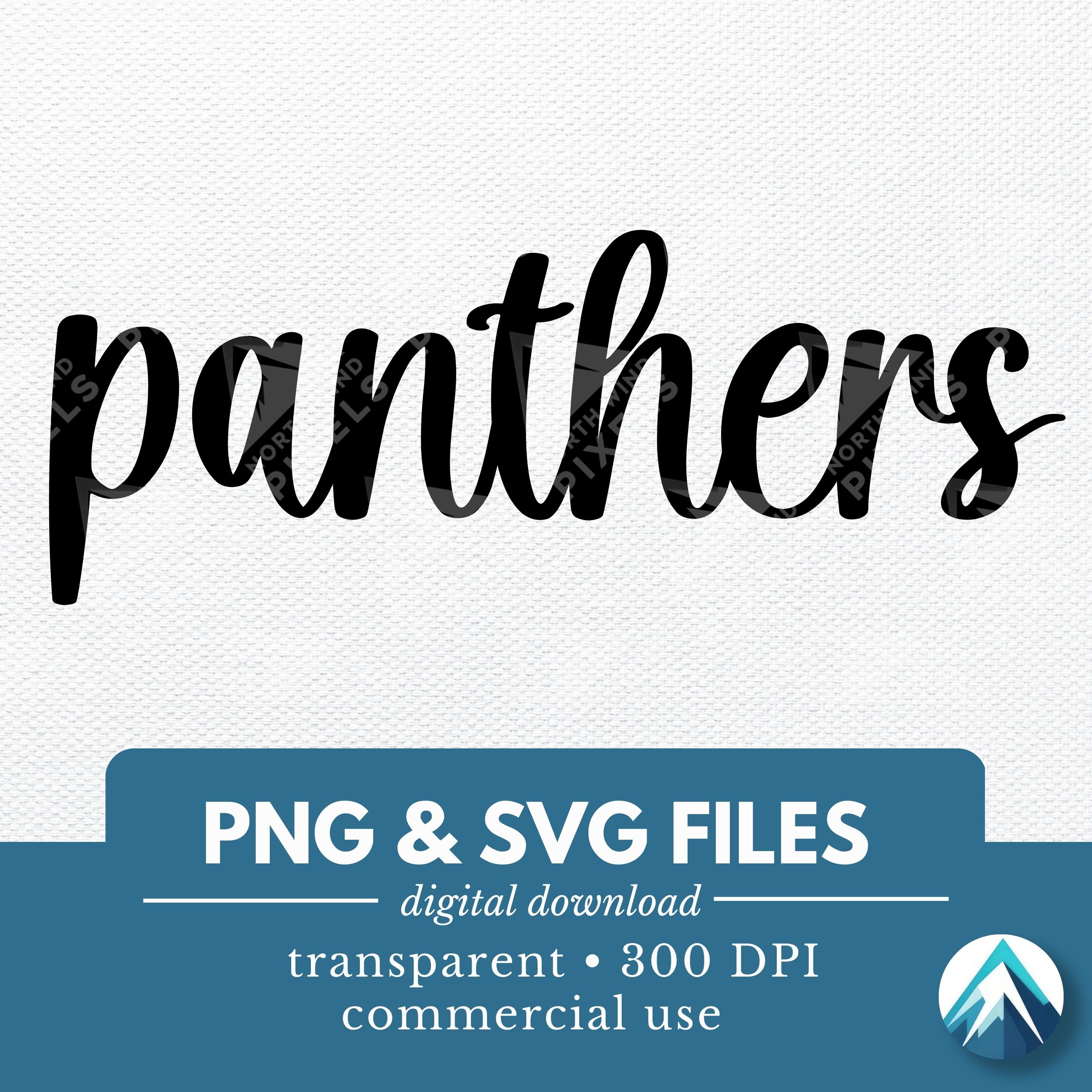 Panthers Digital Download, PNG and SVG Files, Transparent Background ...