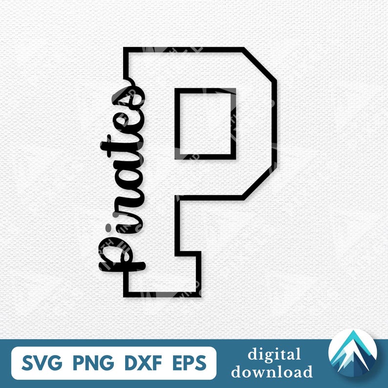 Pirates With Athletic Spirit Letter Digital Download, Svg Png Dxf Eps ...