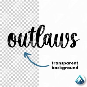 Outlaws Digital Download, PNG and SVG Files, Clipart With Transparent ...