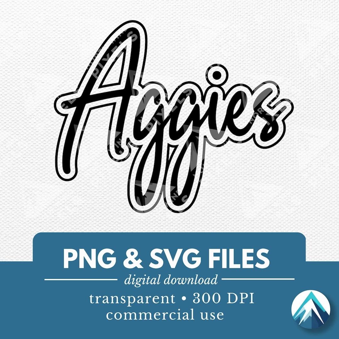 Aggies Digital Download, PNG and SVG Files, Transparent Background ...