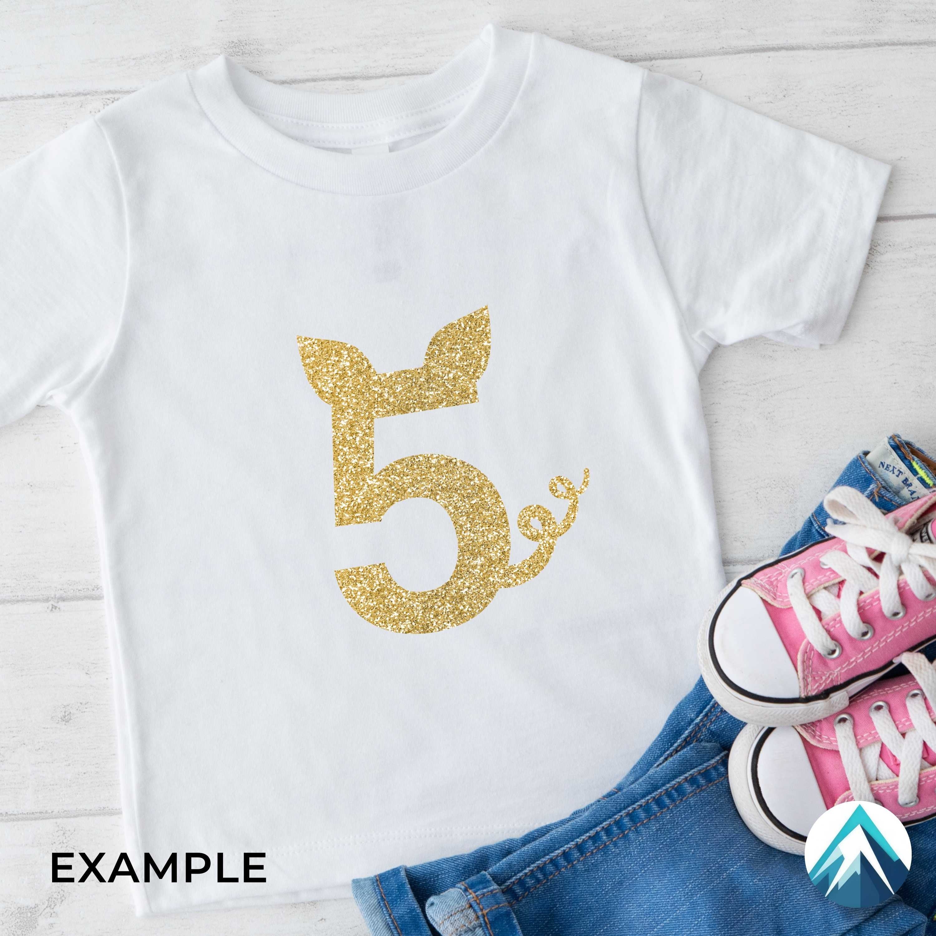 5 Pig Birthday Number, PNG and SVG Files, Digital Download, Cute Little ...