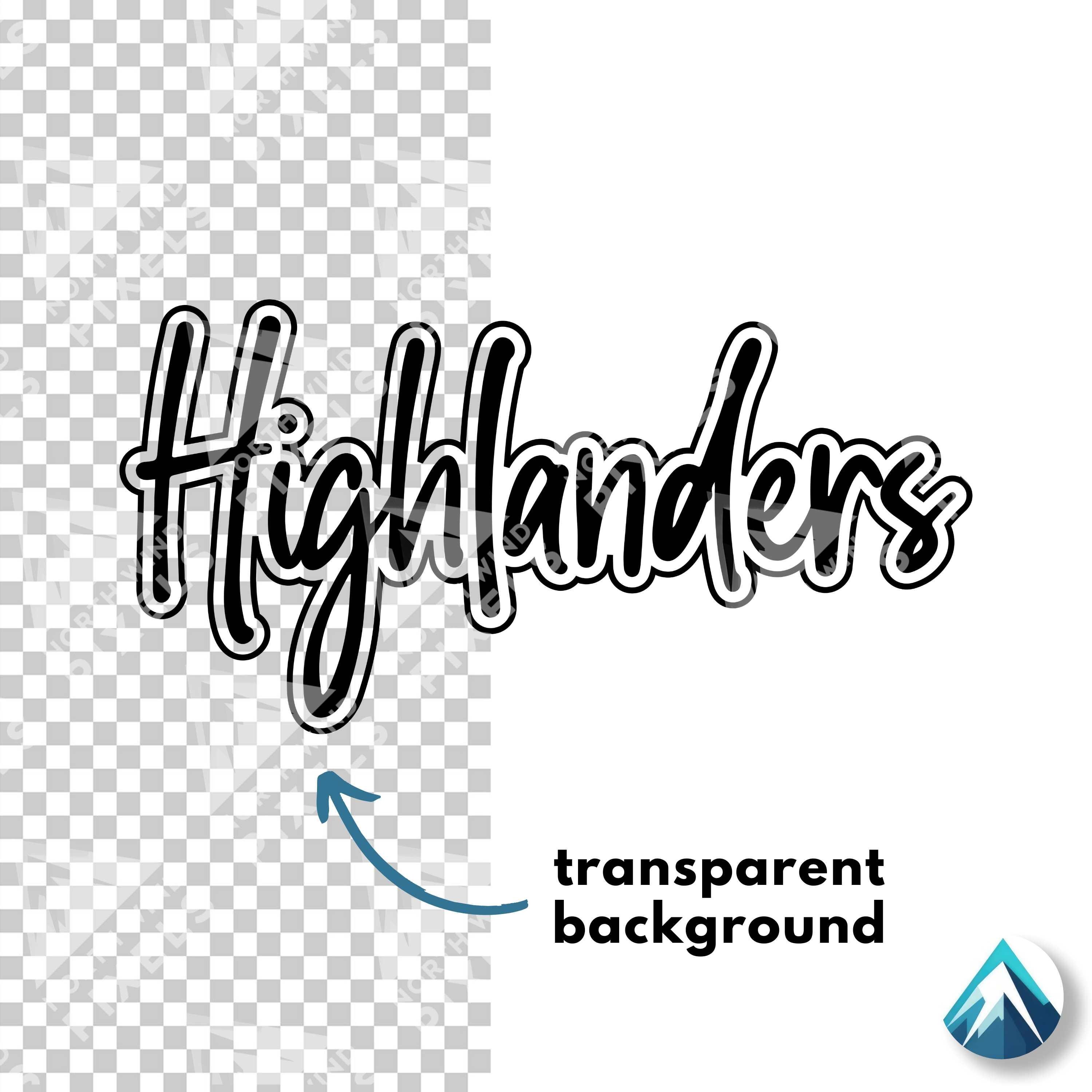 Highlanders Digital Download, PNG and SVG Files, Transparent Background ...