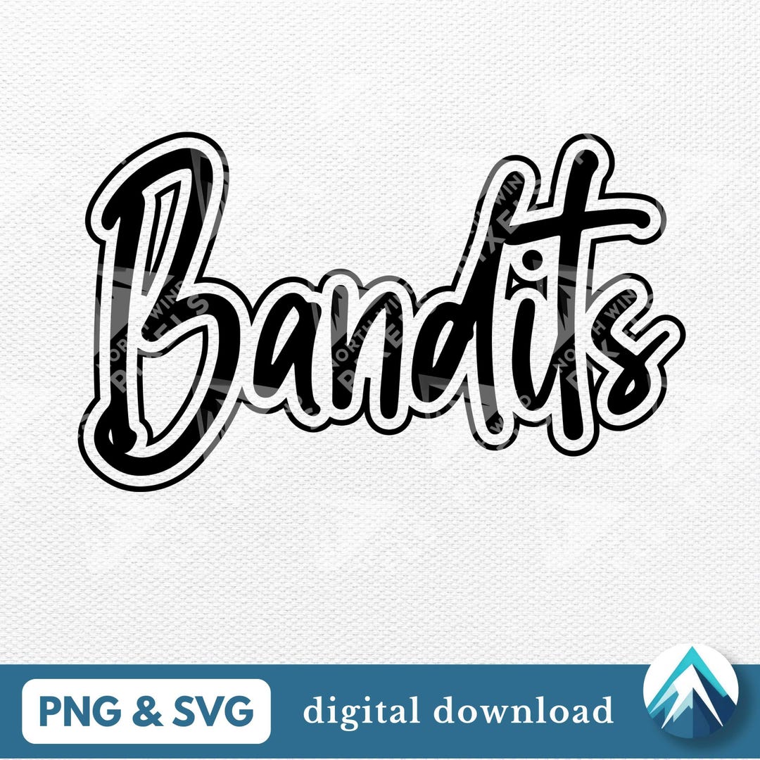 Bandits Digital Download, PNG and SVG Files, Clipart With Transparent ...