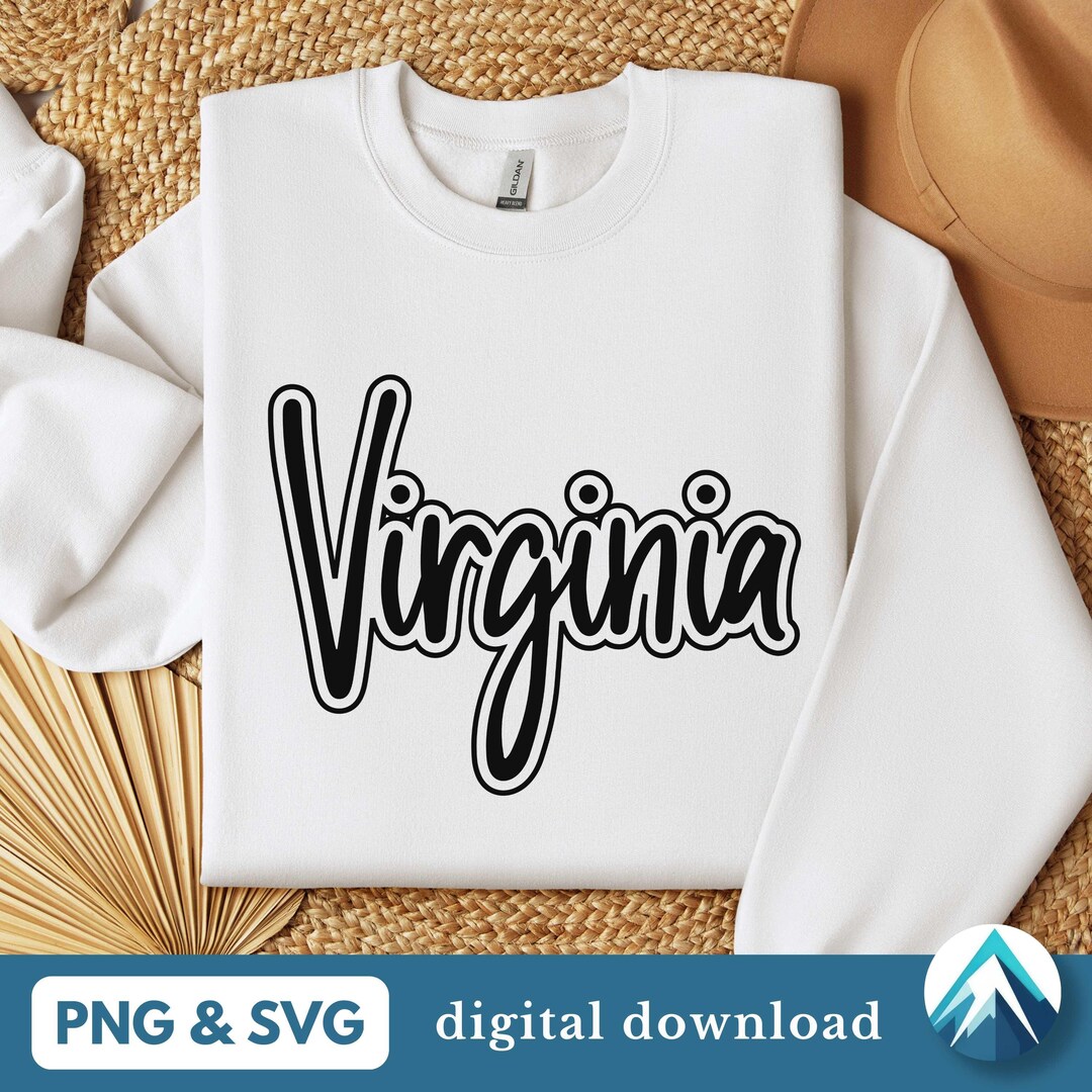 Virginia Digital Download, PNG and SVG Files, Transparent Background ...