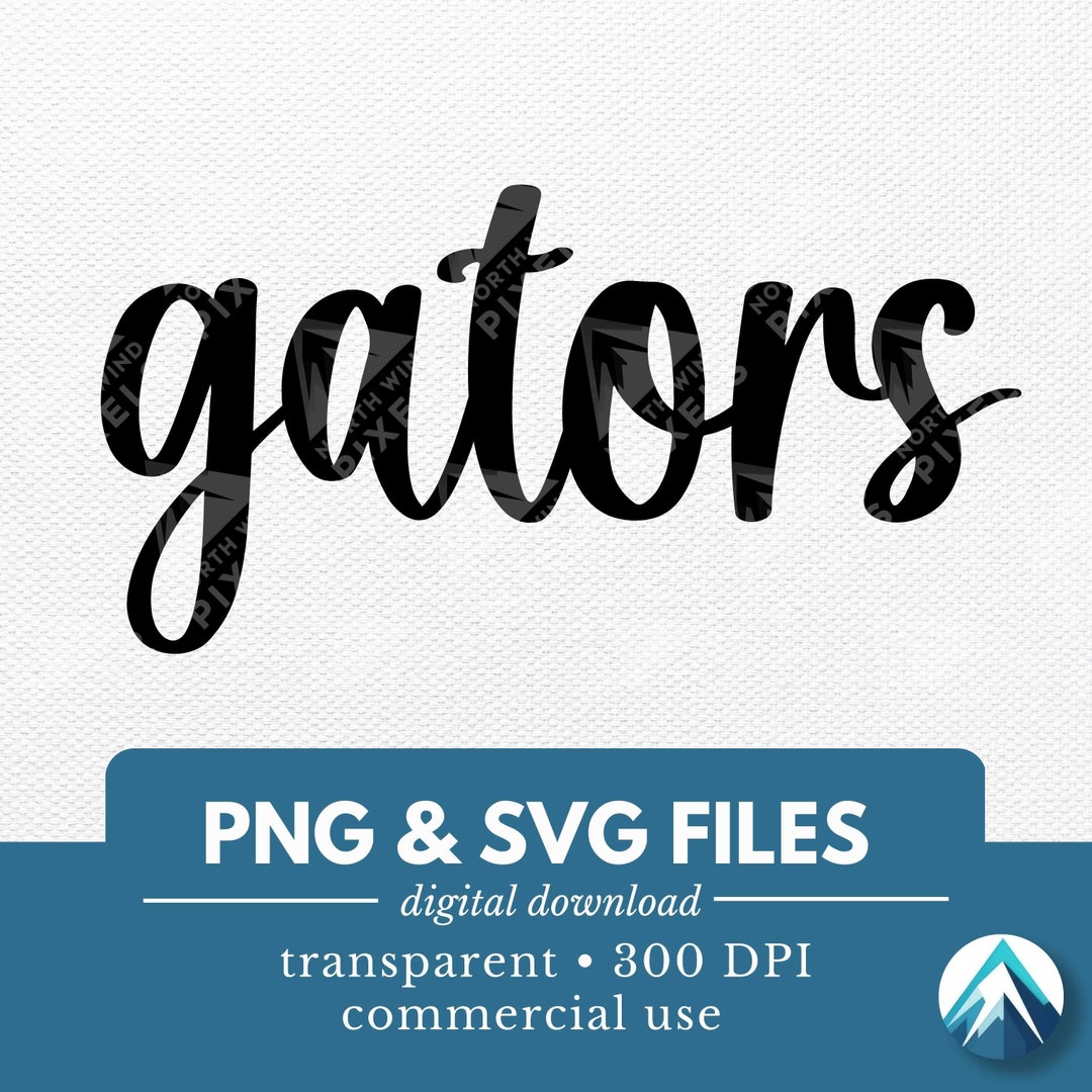 Gators Digital Download, PNG and SVG Files, Clipart With Transparent ...
