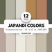 12 Japandi Colors Digital Paper Bundle, Seamless Pattern, 12x12, Set of ...
