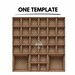 30 Empty Cardboard Box Digital Template, PNG, Grid, Transparent ...