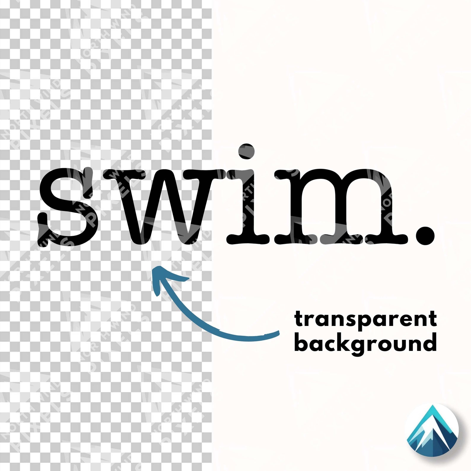 Swim Digital Download, PNG and SVG Files, Transparent Background ...