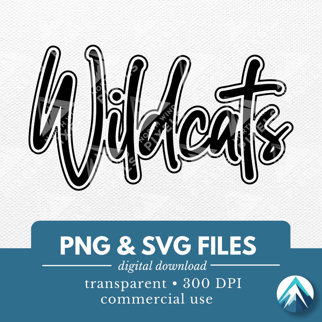 Wildcats Digital Download, PNG and SVG Files, Transparent Background ...