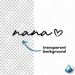 Nana Digital Download, PNG and SVG Files, Transparent Background, Small ...