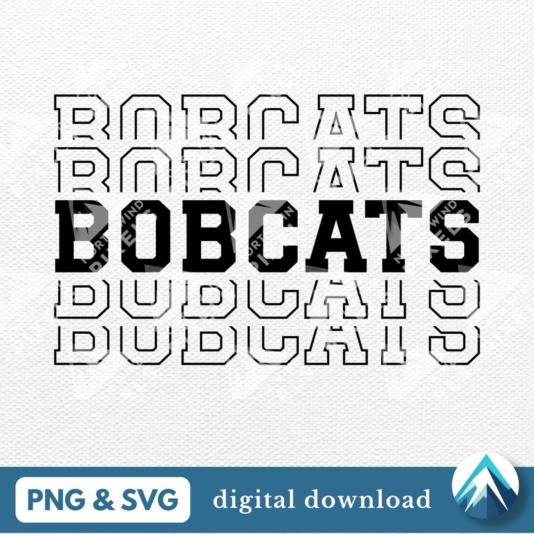 Bobcats Digital Download, PNG and SVG Files, Clipart With Transparent ...