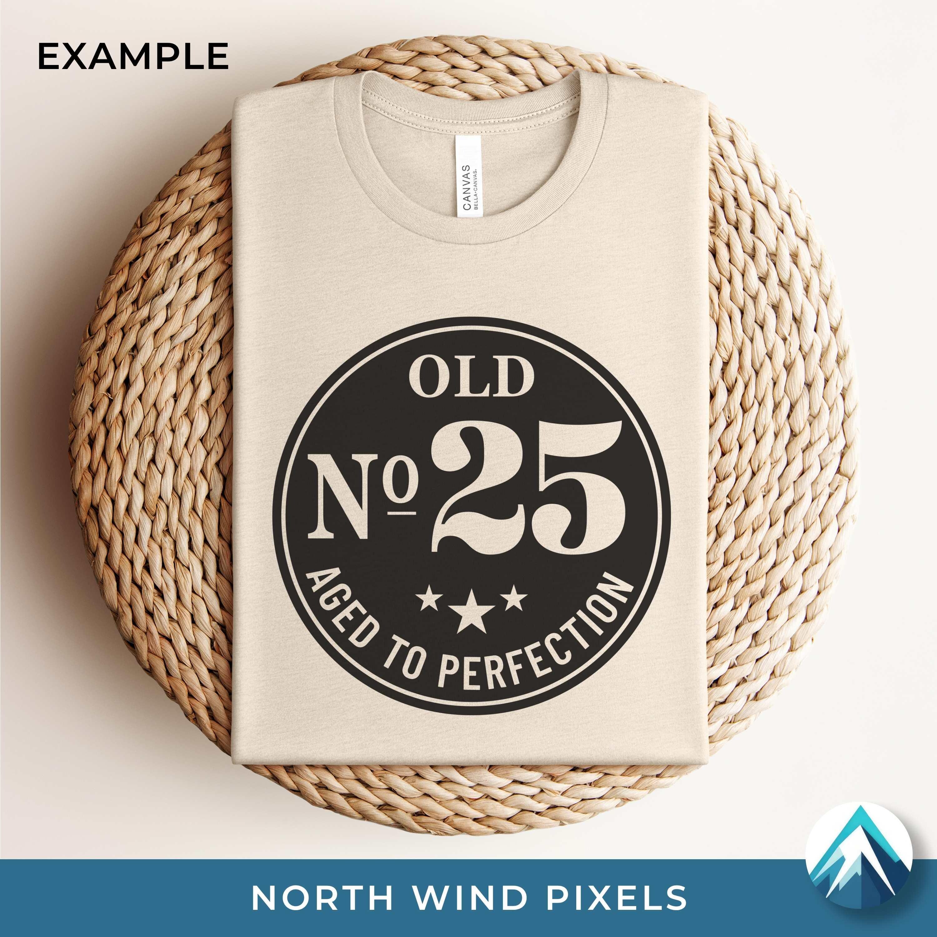Old Number 25 Birthday Digital Download, Svg Png Dxf Eps Files, 25th ...