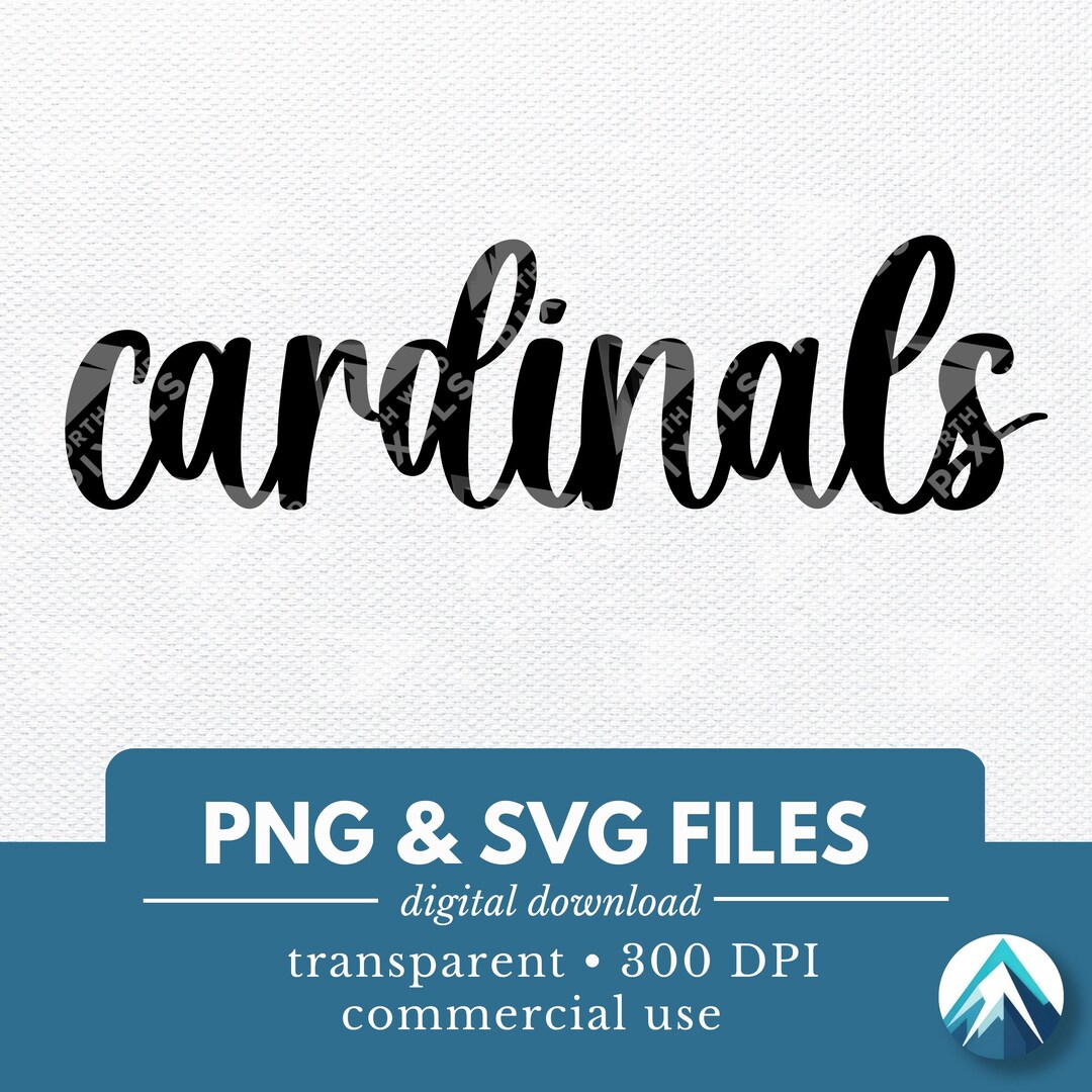Cardinals Digital Download, PNG and SVG Files, Clipart With Transparent ...