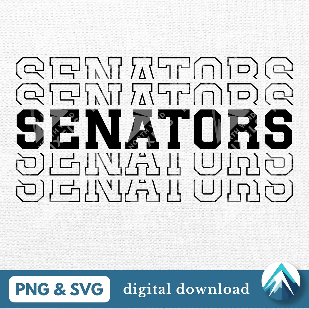 Senators Digital Download, PNG and SVG Files, Transparent Background ...
