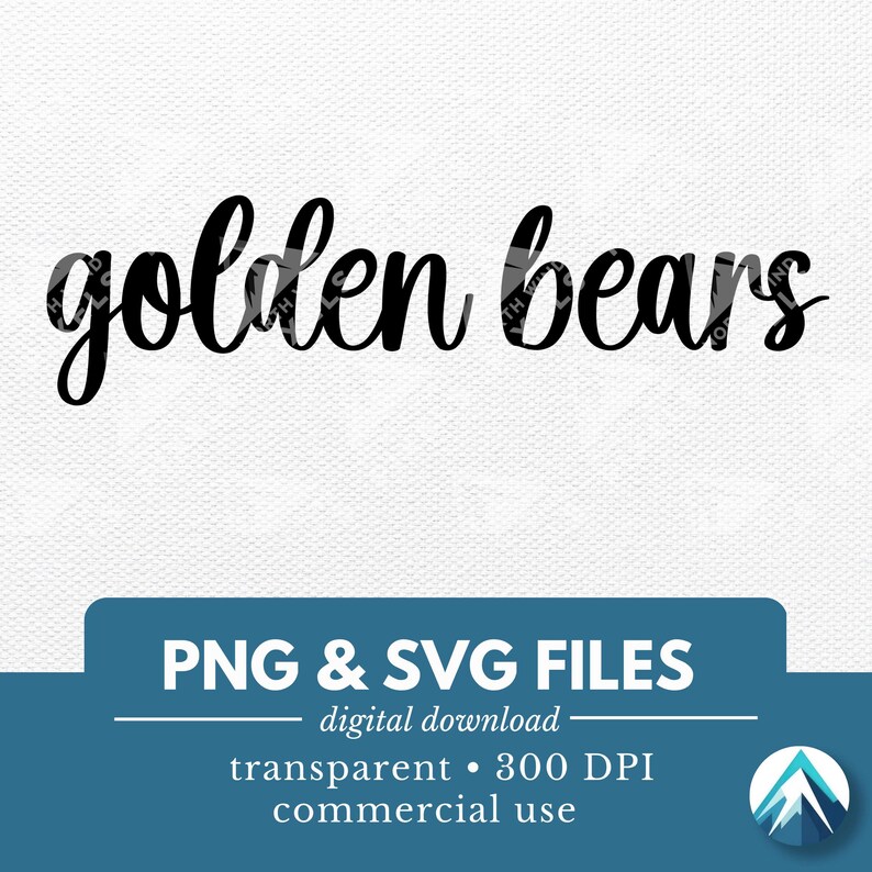 Golden Bears Digital Download, PNG and SVG Files, Transparent ...