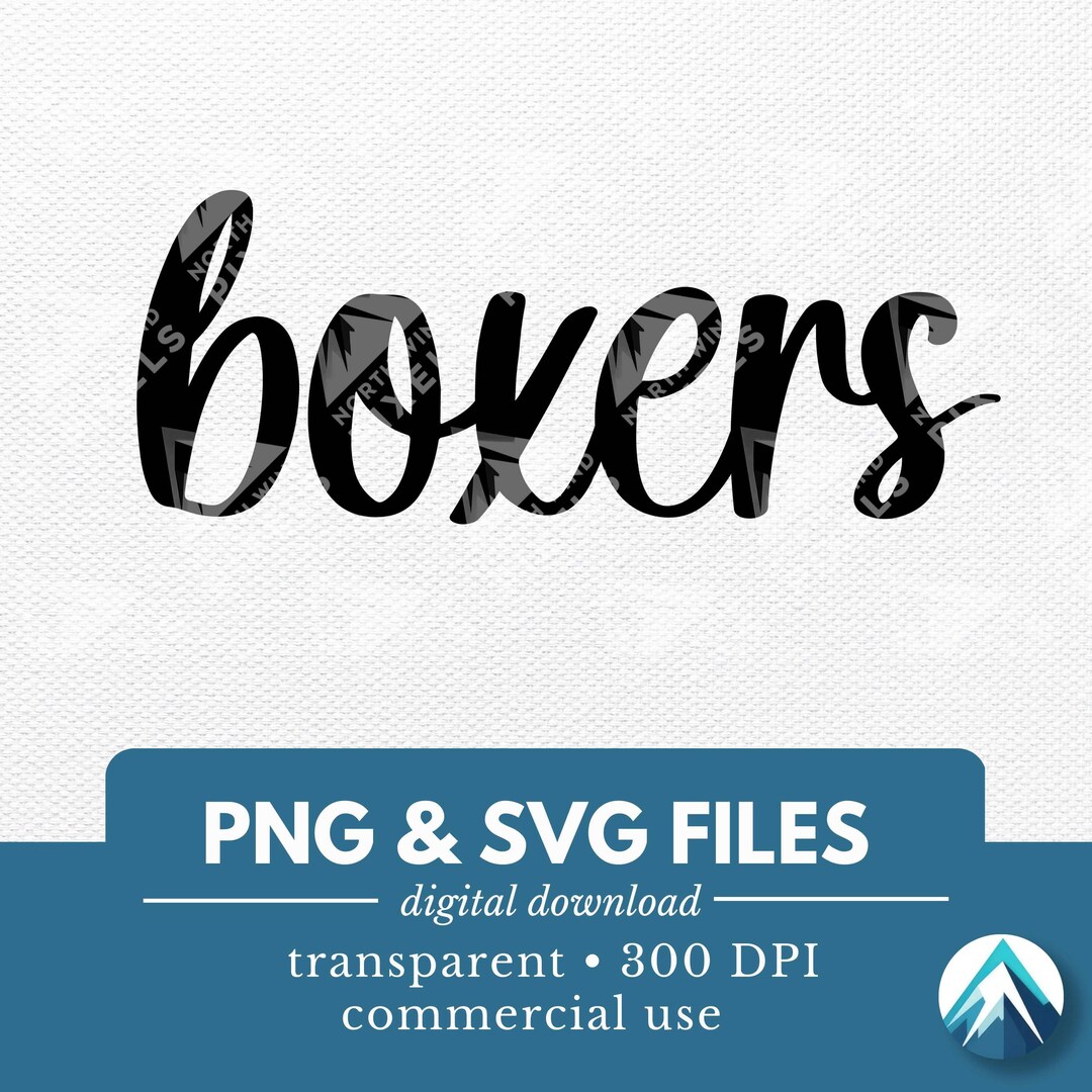 Boxers Digital Download, PNG and SVG File, Transparent Background, Boho ...
