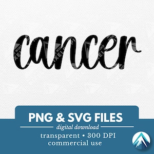 Cancer Digital Download, PNG and SVG File, Transparent Background ...