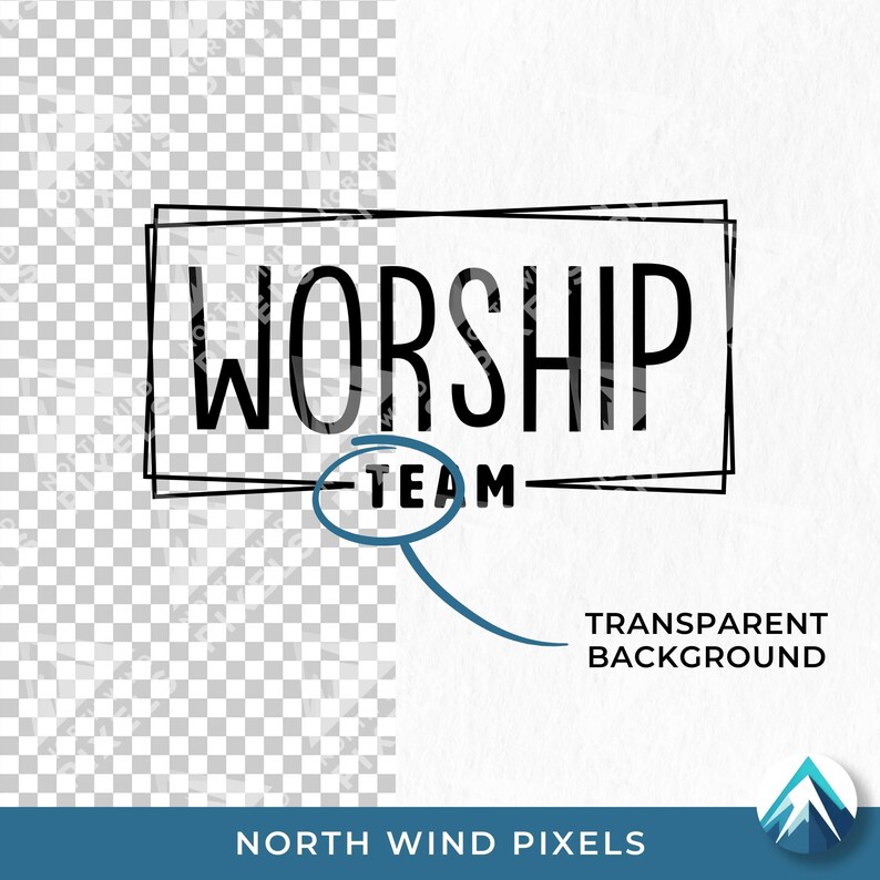 Worship Team Digital Download, PNG and SVG Files, Box Frame, Layered ...
