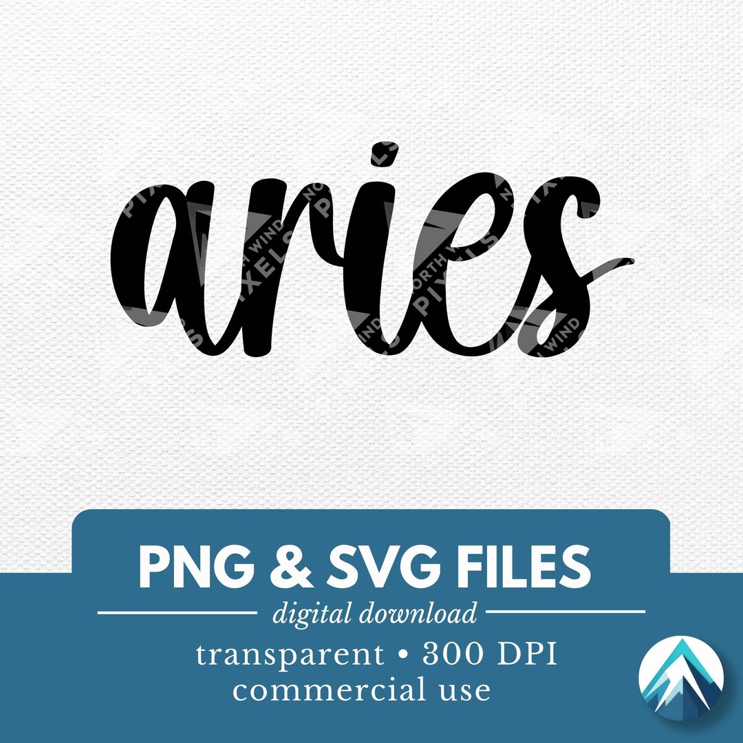 Aries Digital Download, PNG and SVG File, Transparent Background ...