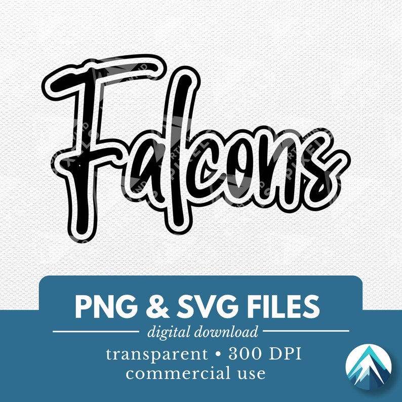 Falcons Digital Download, PNG and SVG Files, Clipart With Transparent ...