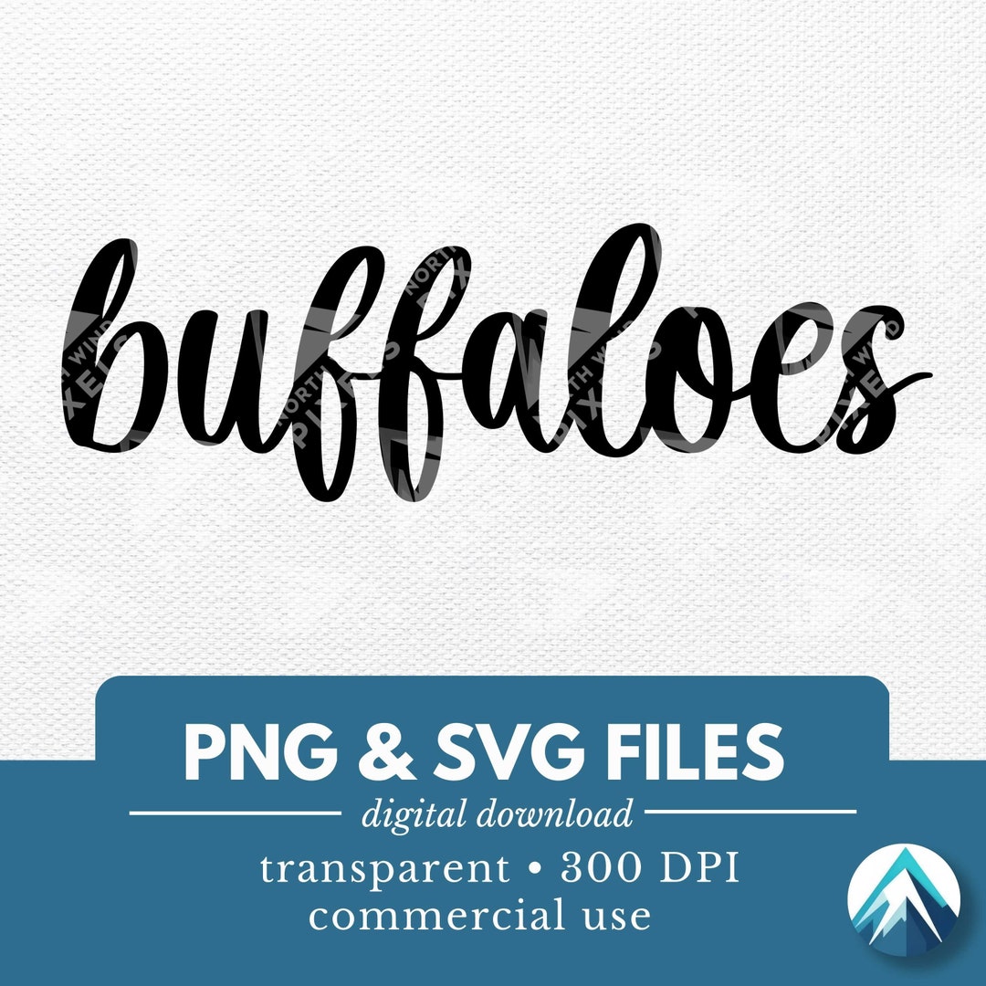Buffaloes Digital Download, PNG and SVG Files, Transparent Background ...