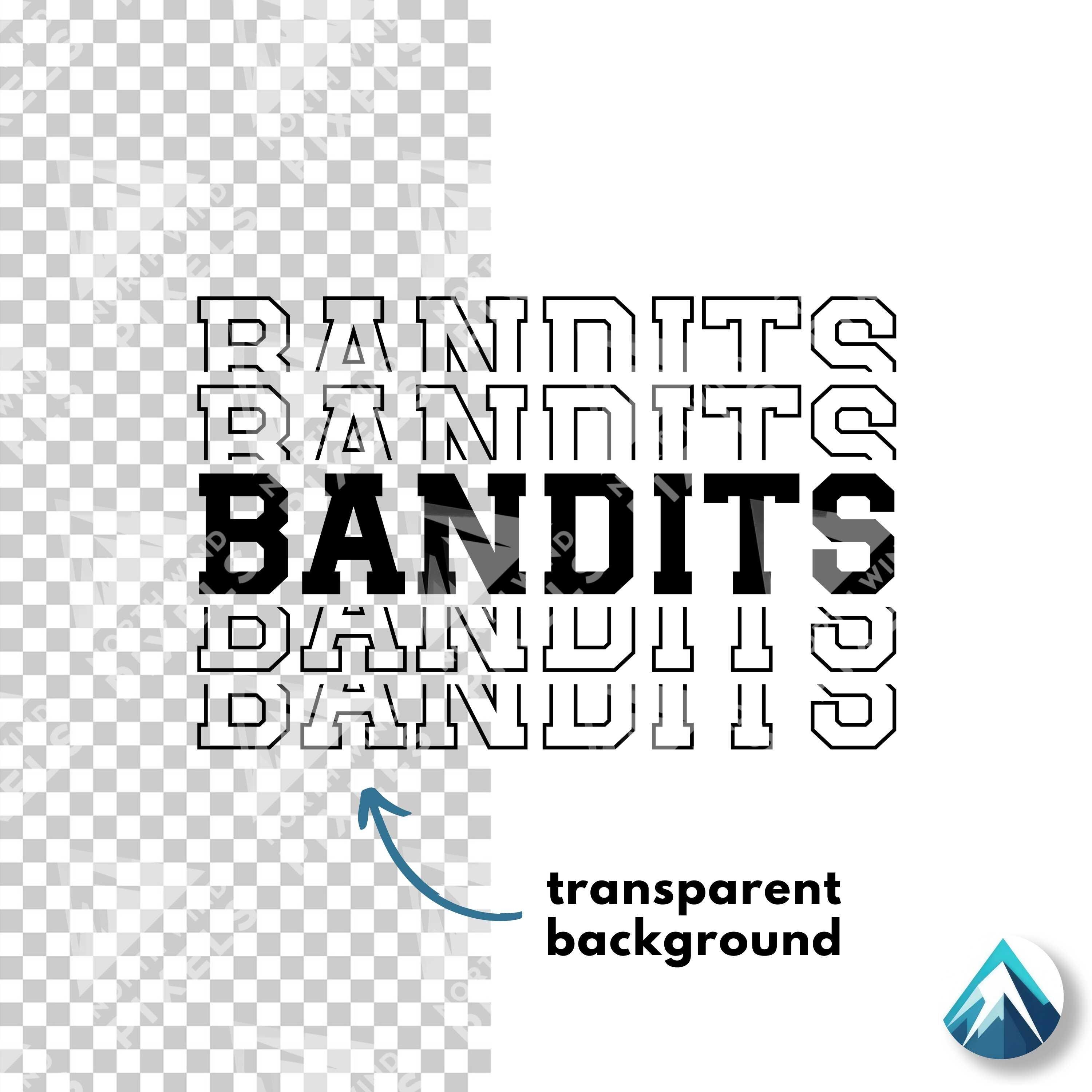 Bandits Digital Download, PNG and SVG Files, Clip Art With Transparent ...