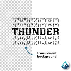Thunder Digital Download, PNG and SVG File, Clipart With Transparent ...
