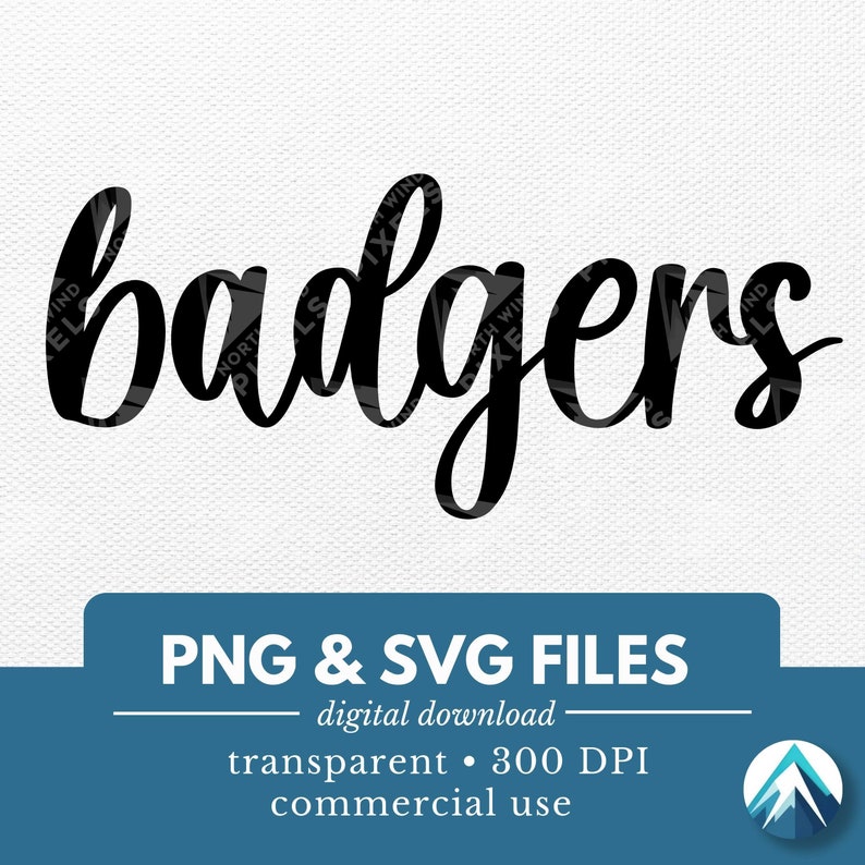 Badgers Digital Download, PNG and SVG Files, Clipart With Transparent ...