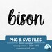 Bison Digital Download, PNG and SVG Files, Clipart With Transparent ...