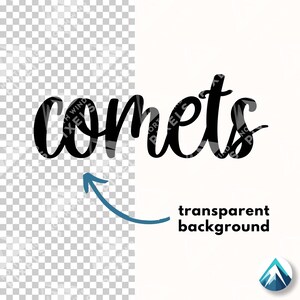 Comets Digital Download, PNG and SVG Files, Clip Art With Transparent ...