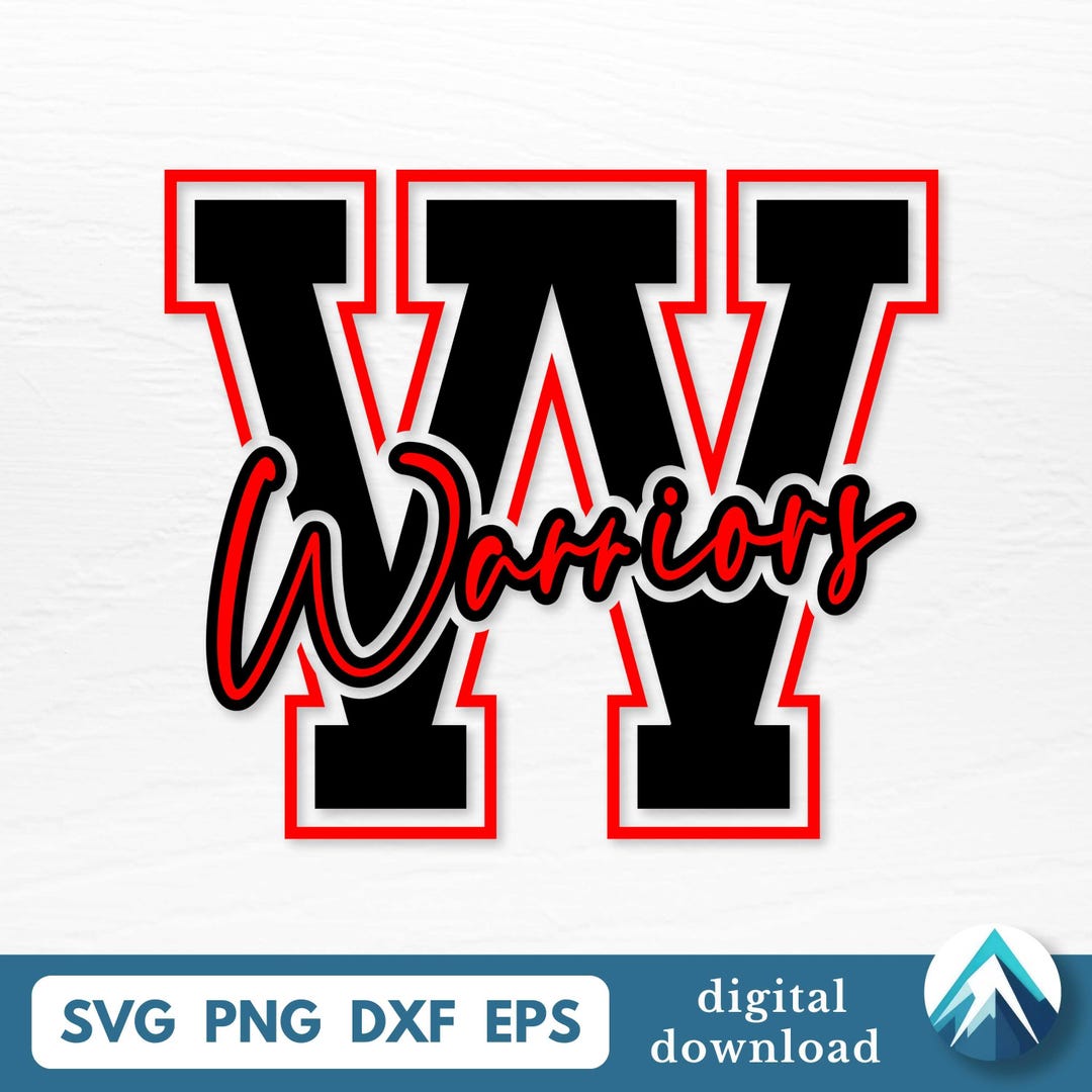 Warriors Digital Download With Signature College Style, Svg Png Dxf Eps ...
