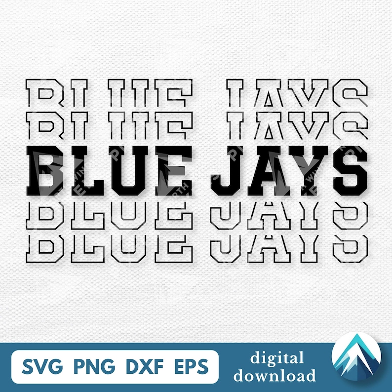Blue Jays Digital Download, Svg Png Dxf Eps Files, Clipart With ...