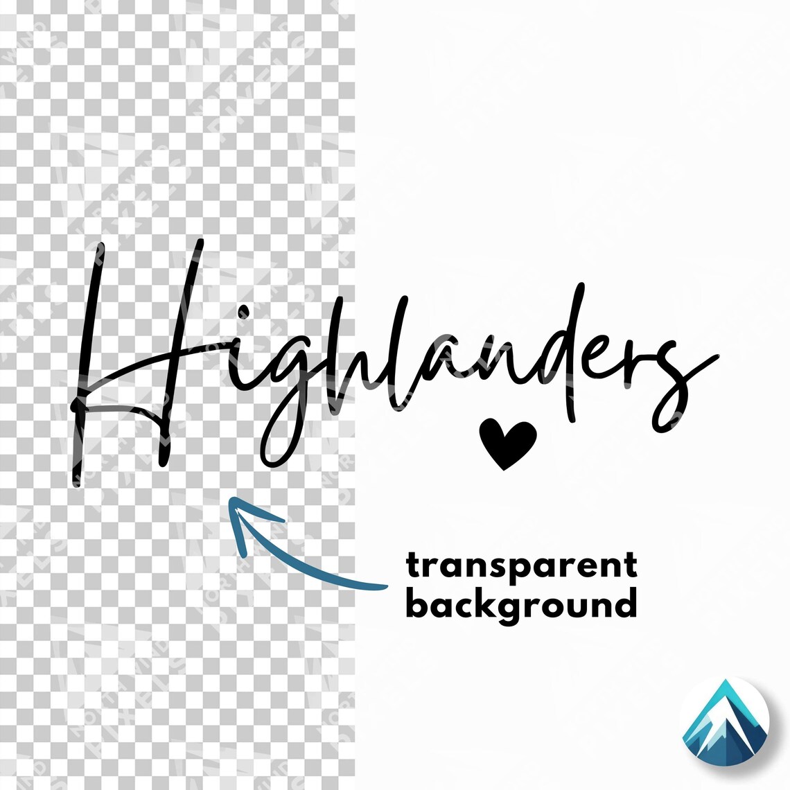 Highlanders Digital Download, PNG and SVG Files, Small Heart ...