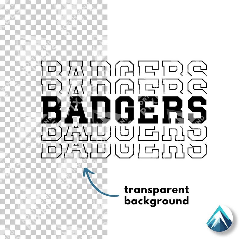 Badgers Digital Download, PNG and SVG Files, Clipart With Transparent ...
