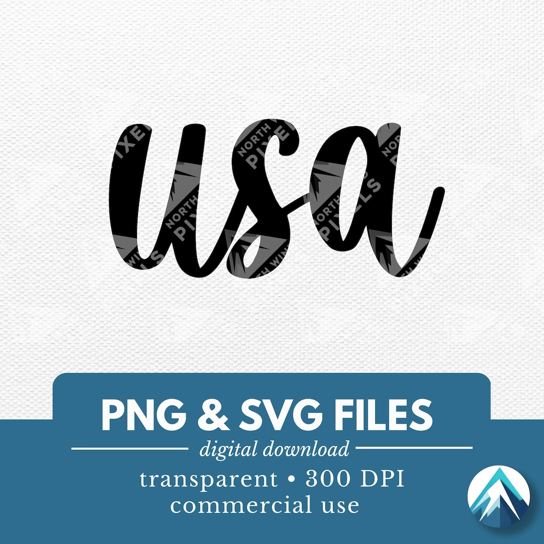 USA Digital Download, PNG and SVG Files, Transparent Background, United ...