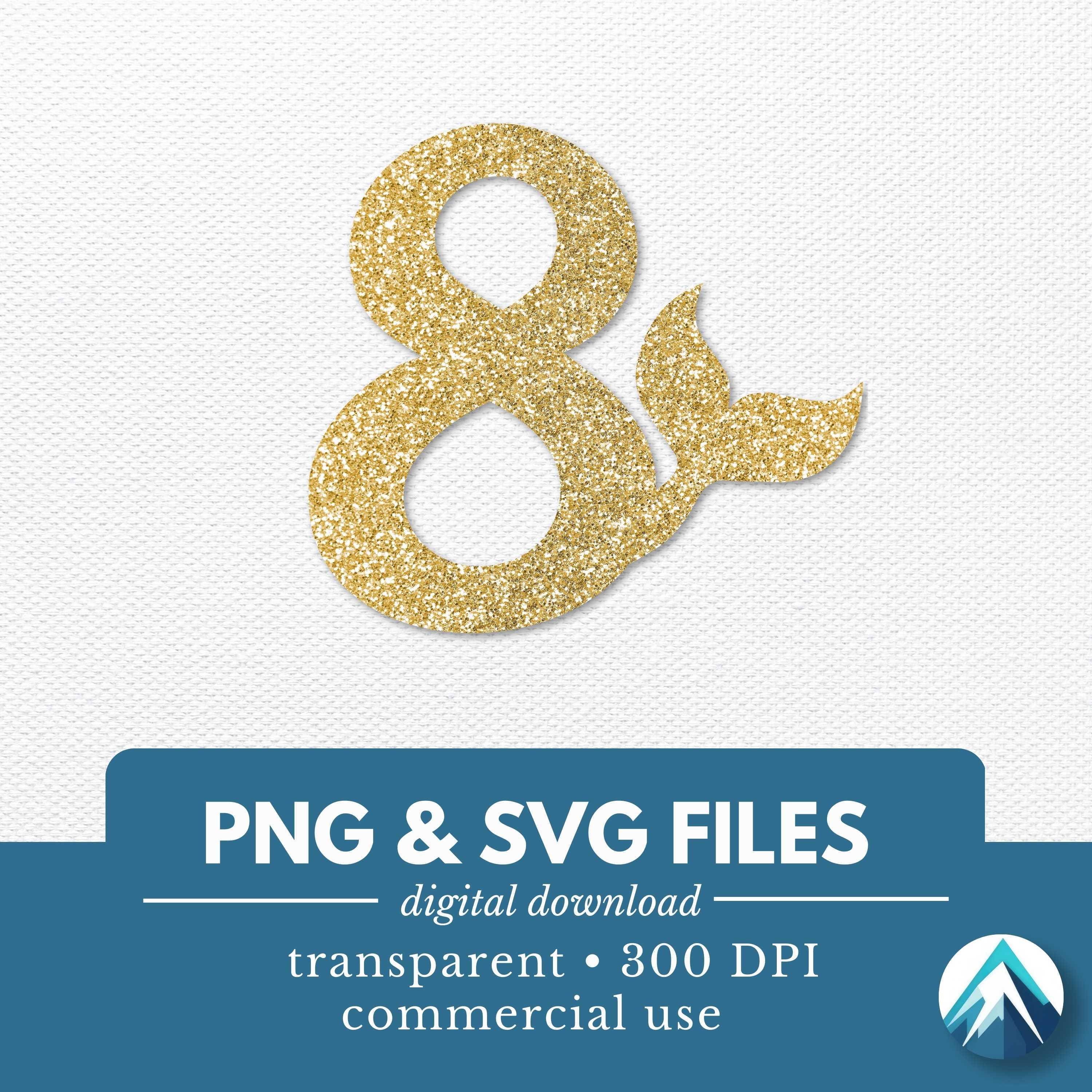 8 Mermaid Tail Birthday Number, PNG and SVG File, Digital Download ...