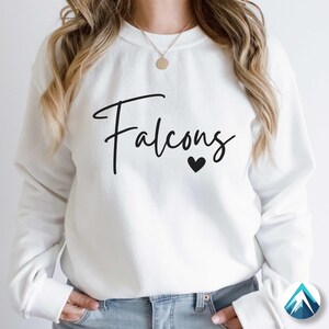 Falcons Digital Download, PNG and SVG Files, Small Love Heart ...