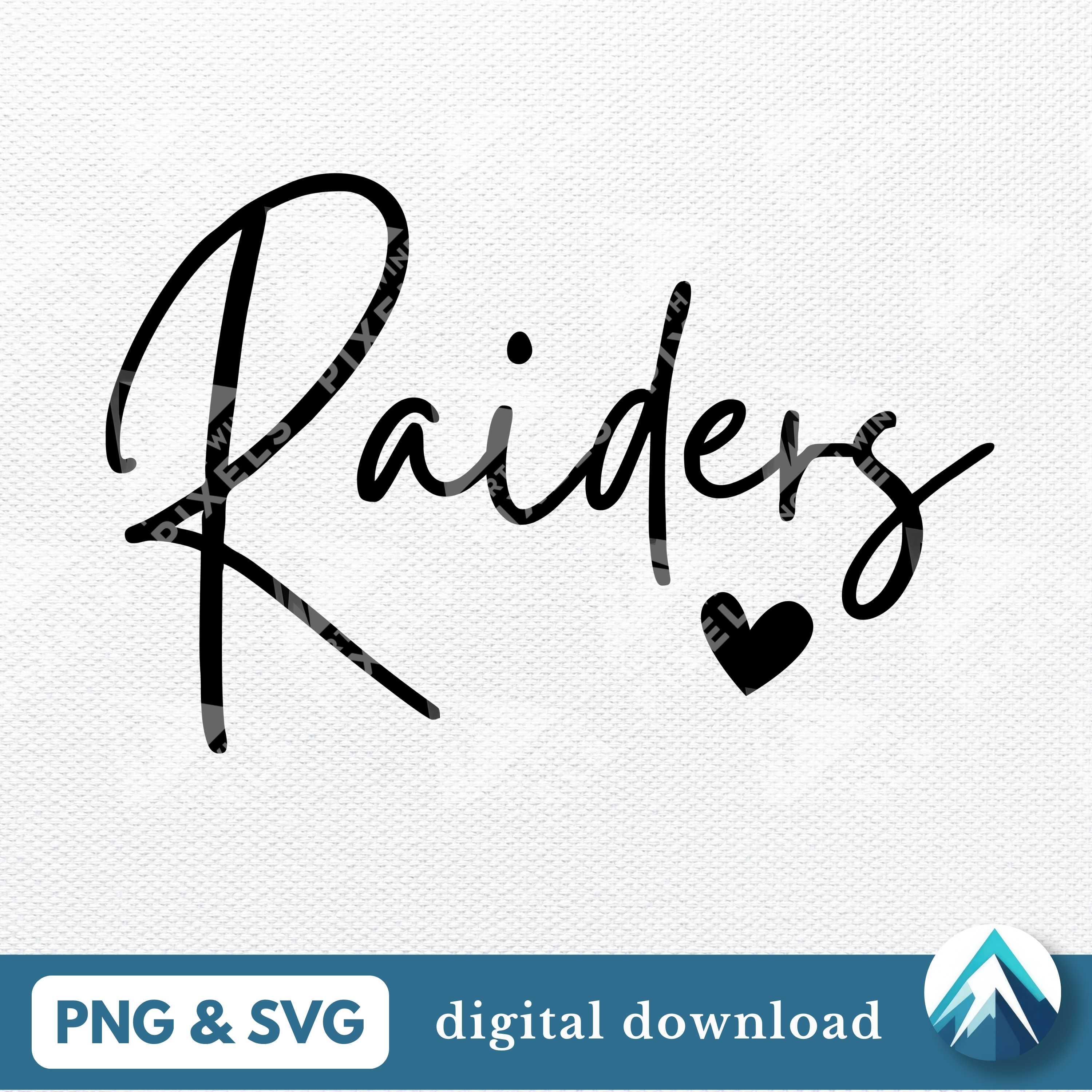 Raiders Digital Download, PNG and SVG Files, Transparent Clipart, Small ...